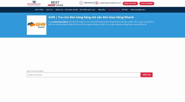 GHN | Tra cứu đơn hàng bằng mã vận đơn Giao Hàng Nhanh