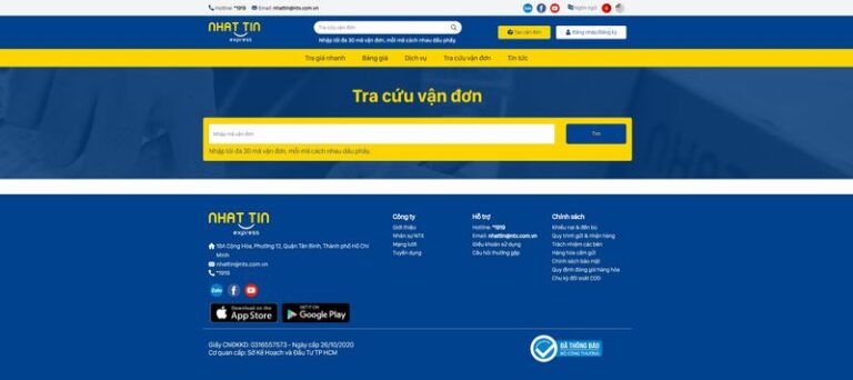 Nhất Tín Express | Tra cứu đơn hàng bằng mã vận đơn NTX